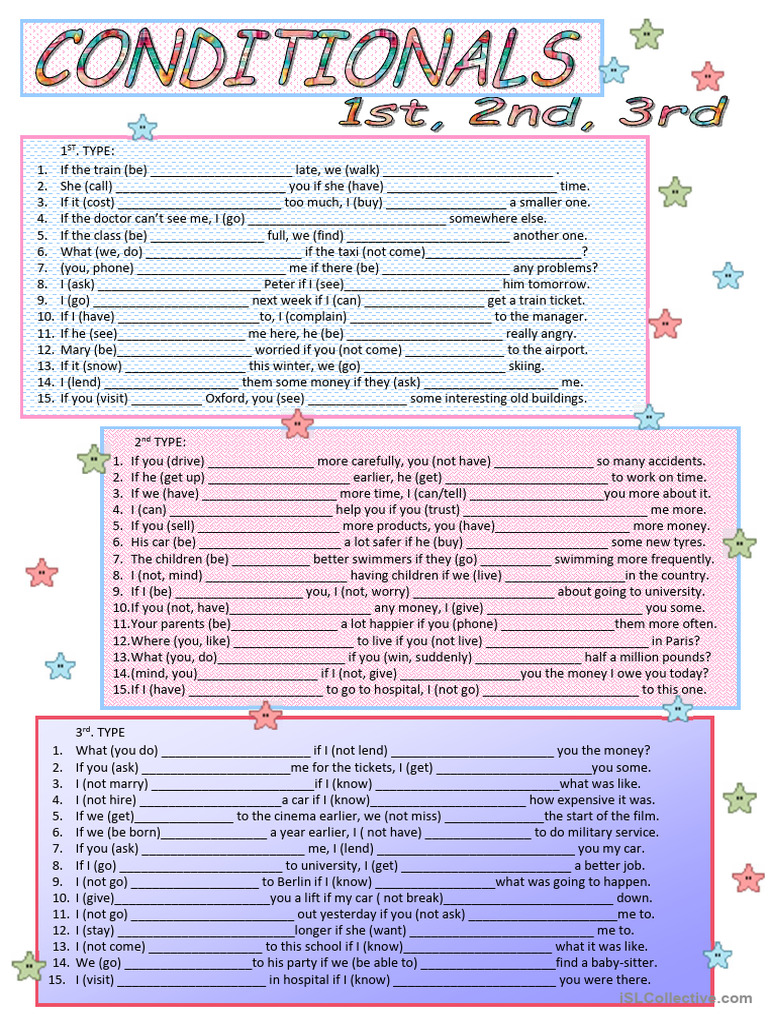 1st, 2nd and 3rd conditionals | PDF