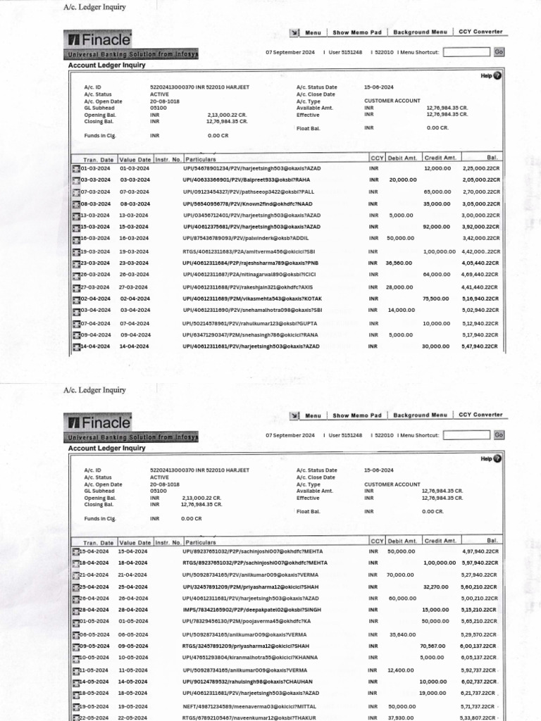 PNB BNK Statment | PDF