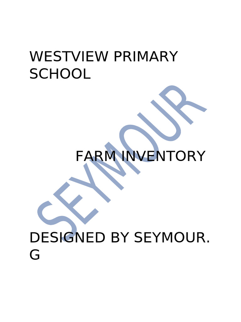 Cover Page Agric | PDF