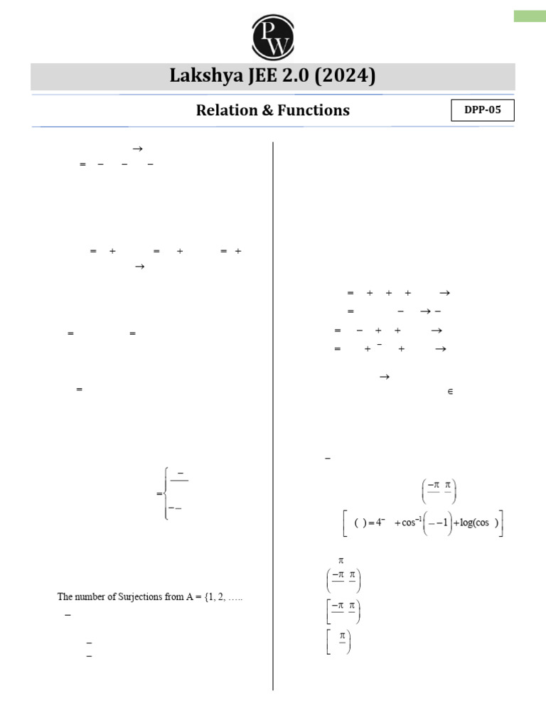 64c3ab7a9ac587001812ab04 ## Relations & Functions DPP 05 of Lec | PDF | Elementary Geometry ...
