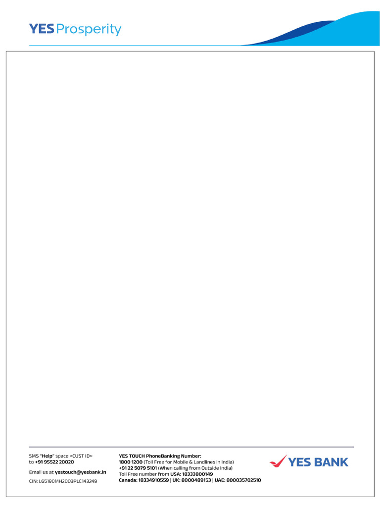 Yes Bank Letter Head | PDF