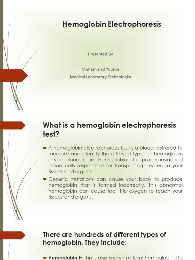 Hemoglobin Electrophoresis | PDF