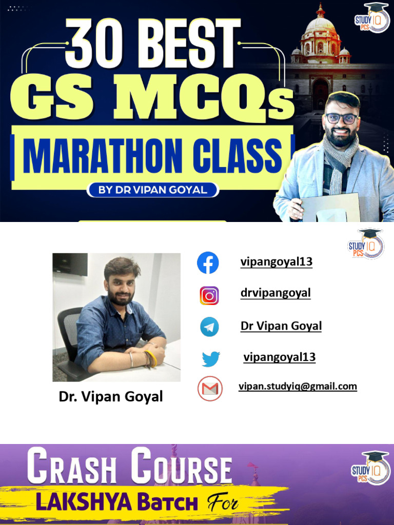 30 Best GS MCQ'S | PDF