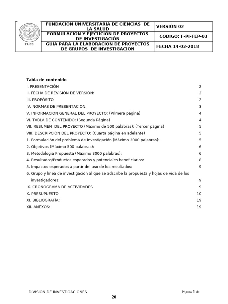 Formato de Protocolo para Ejecucion de Proyectos | PDF