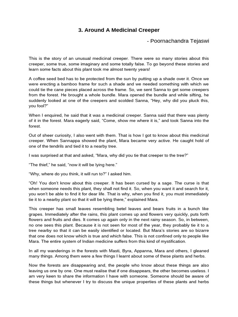Around A Medicinal Creeper | PDF