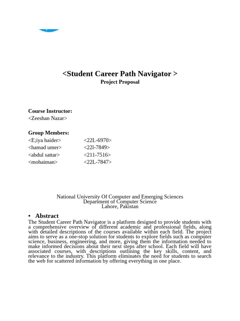Project (Student Path Navigator) | PDF