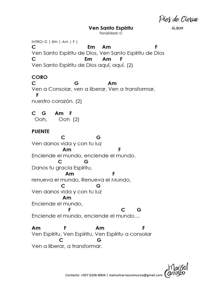 Ven Santo Espíritu marisol ACORDES-1 | PDF