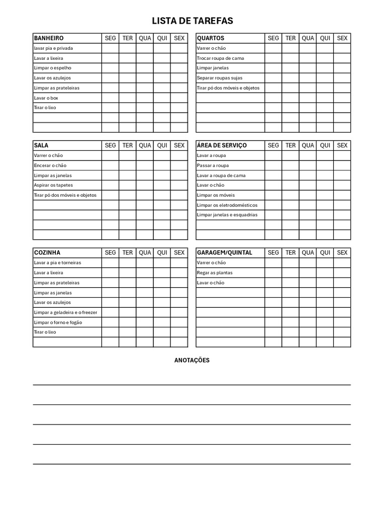Lista de Tarefas | PDF