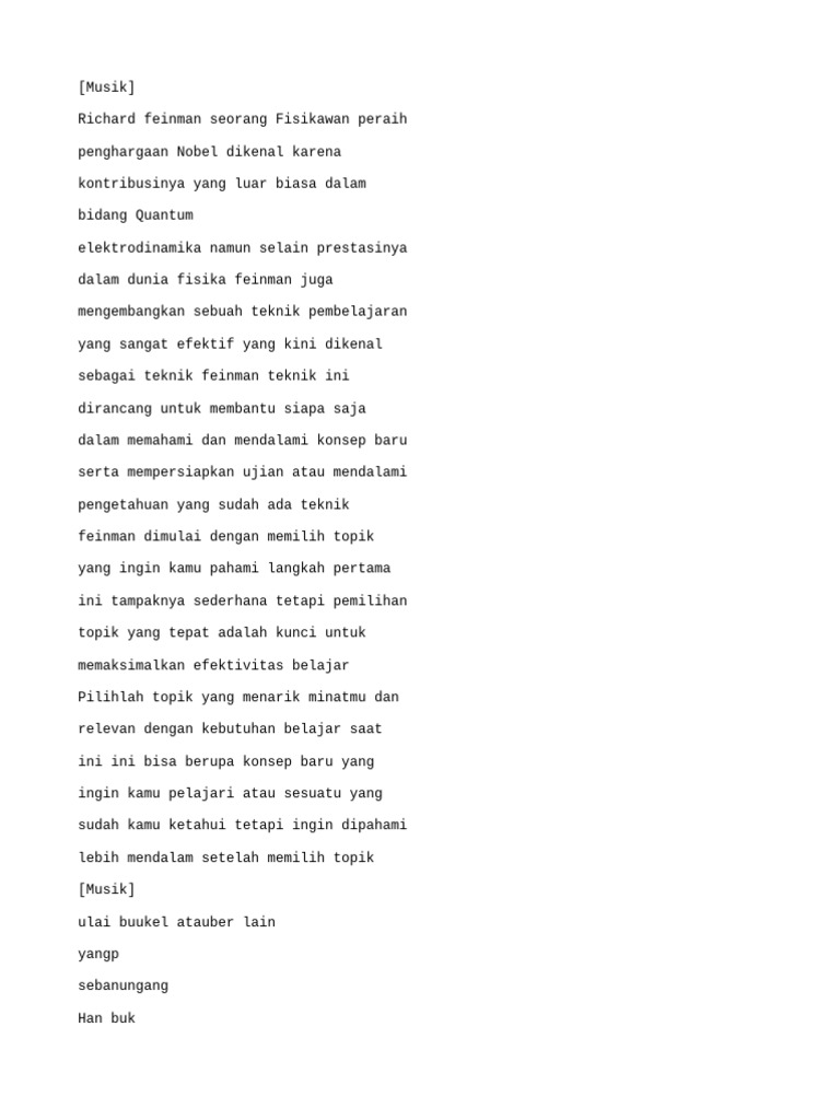Teknik Belajar Agar Gampang Paham Dan Tidak Mudah Lupa Teknik Feynman ...