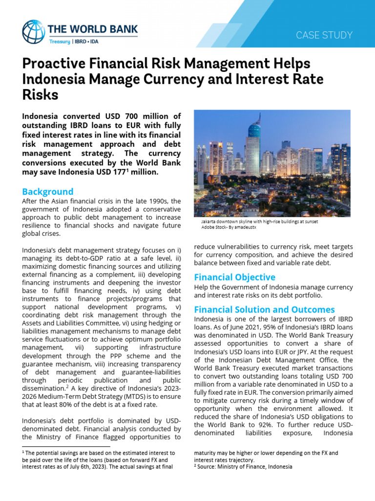 Case Study Indonesia Currency Risk Management | PDF