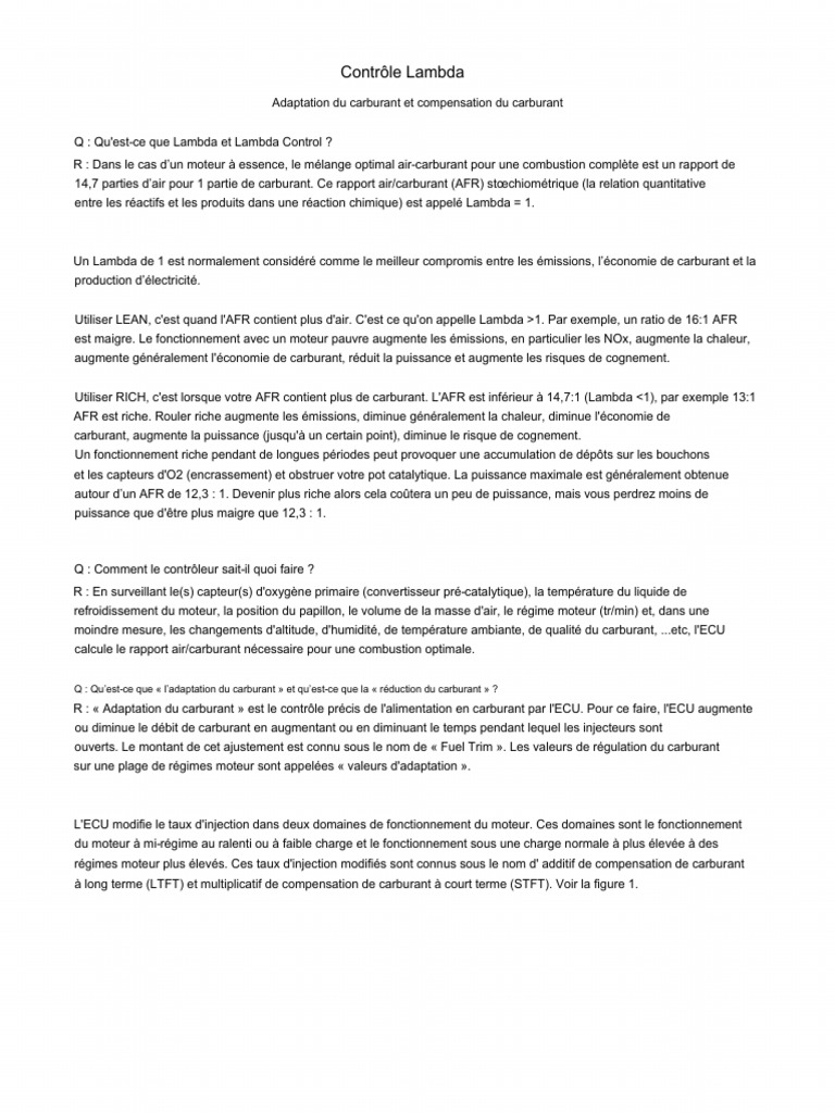 BMW Fuel Trim Lambda and Lambda Control-1 | PDF