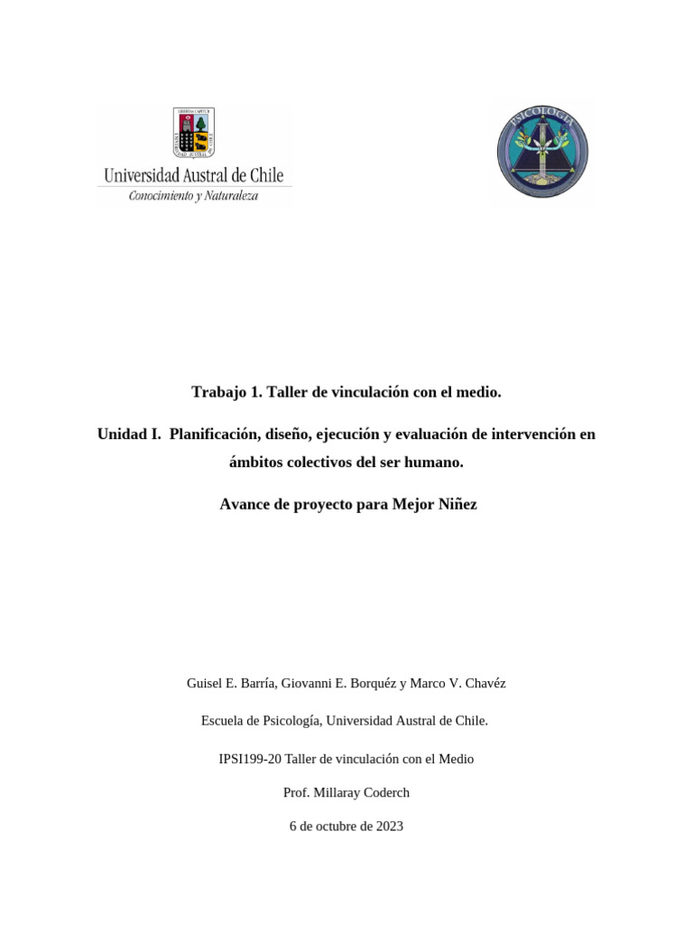 Avance de proyecto Mejor niñez | PDF Avance de proyecto Mejor niñez | PDF