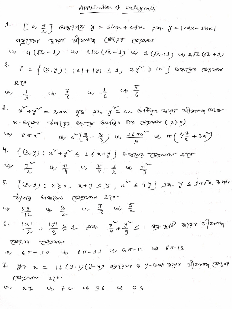 Application of Integrals | PDF