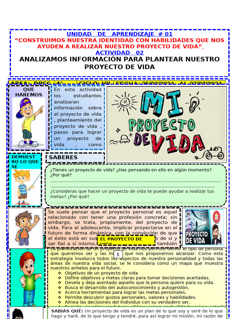 Actividad 2 DPCC 4° Unidad 1 | PDF