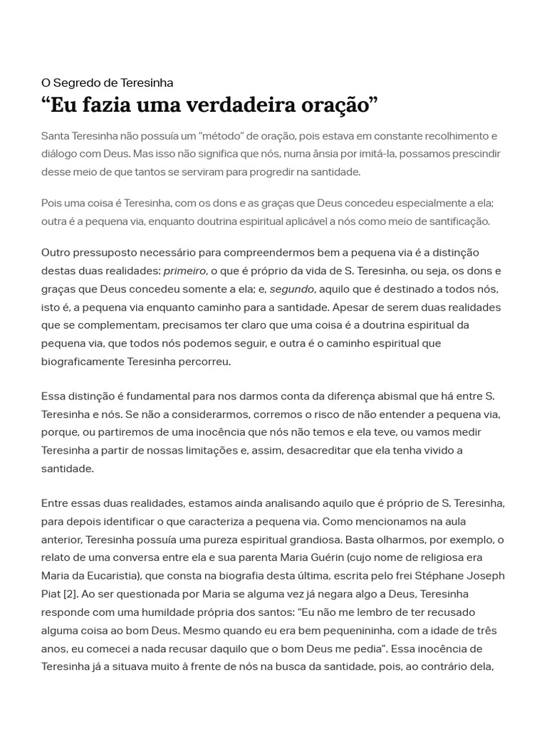 7 - "Eu Fazia Uma Verdadeira Oração" | PDF