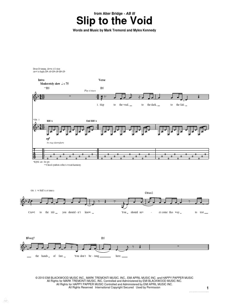 Alter Bridge AB III Guitar Tab | PDF