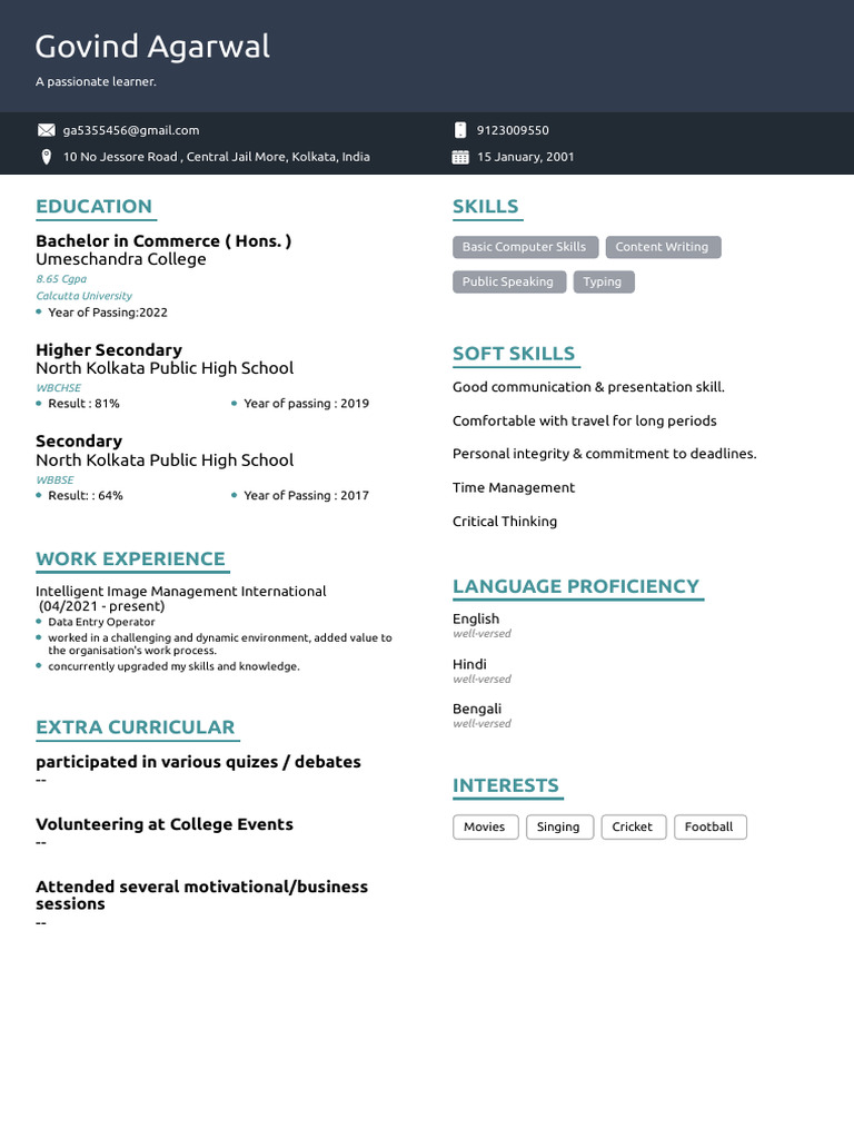 Govind's Resume (3) | PDF