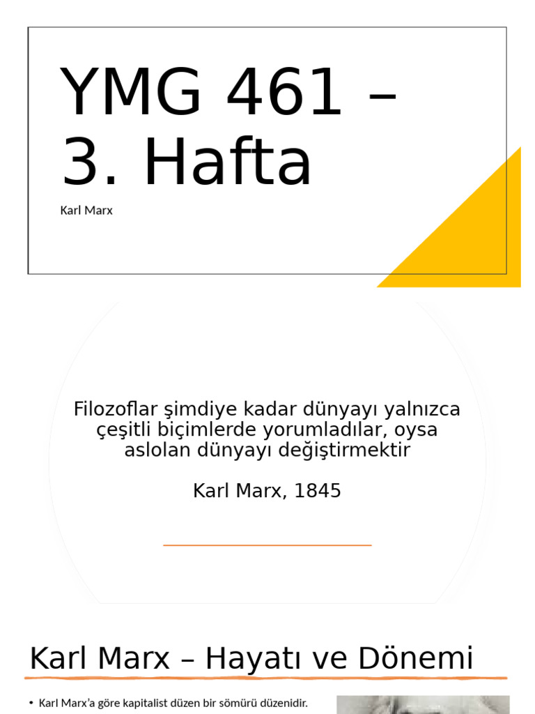 YMG 461 - Karl Marx | PDF