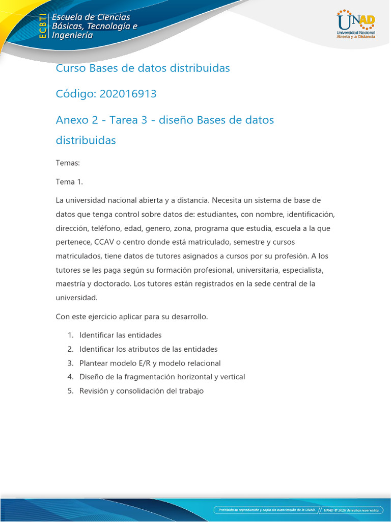 Anexo 2 - Tarea 3 - Diseño Bases de Datos Distribuidas. | PDF | Crecimiento personal y profesional