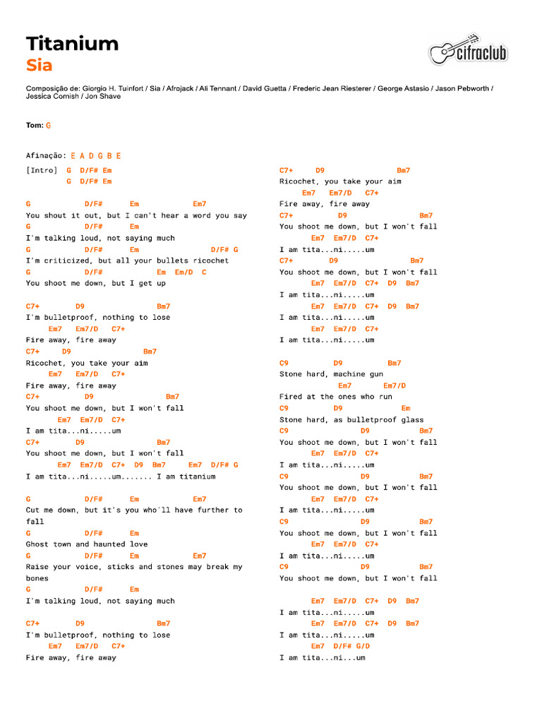 Titanium - Sia | PDF