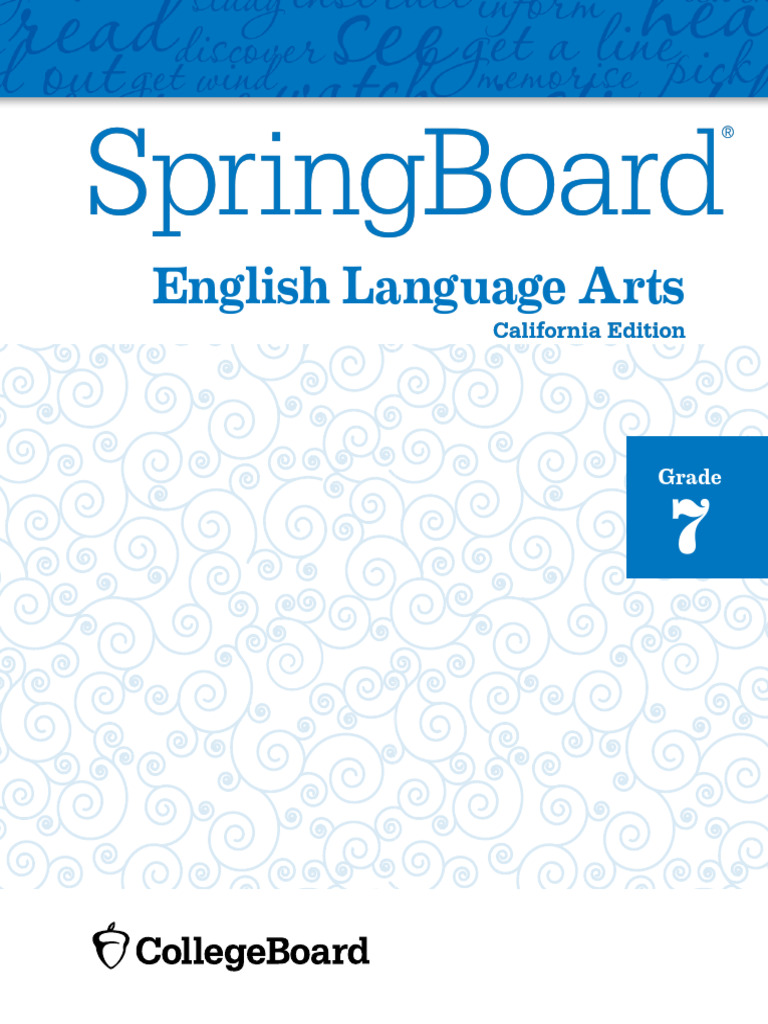 SpringBoard English Language Arts - Grade 7-College Board | PDF