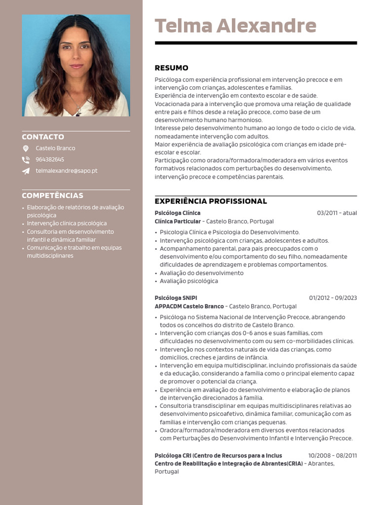 CV - Telma Alexandre | PDF