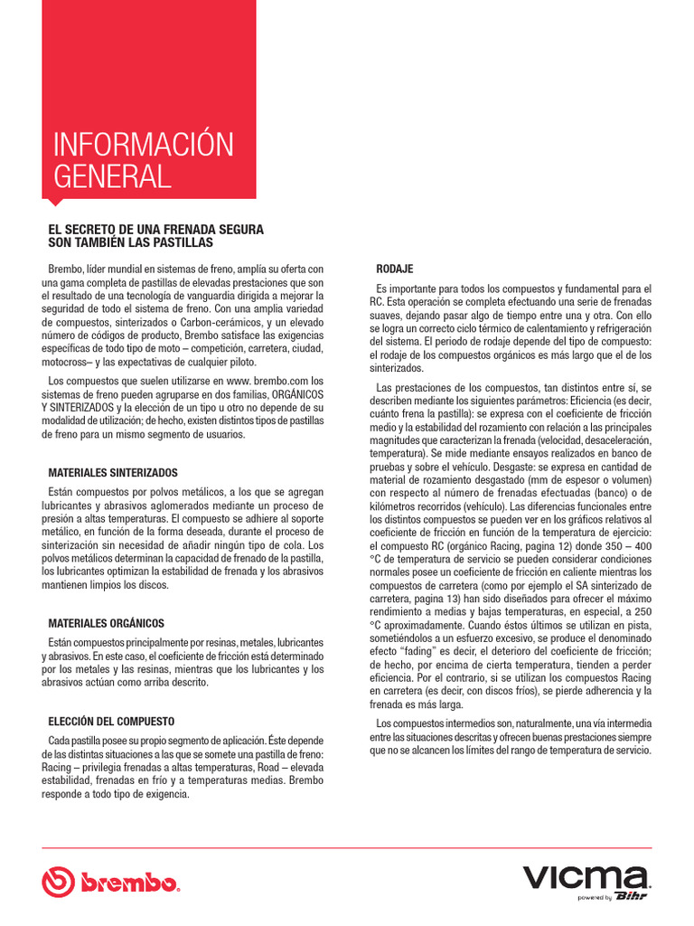 Pastillas Brembo | PDF