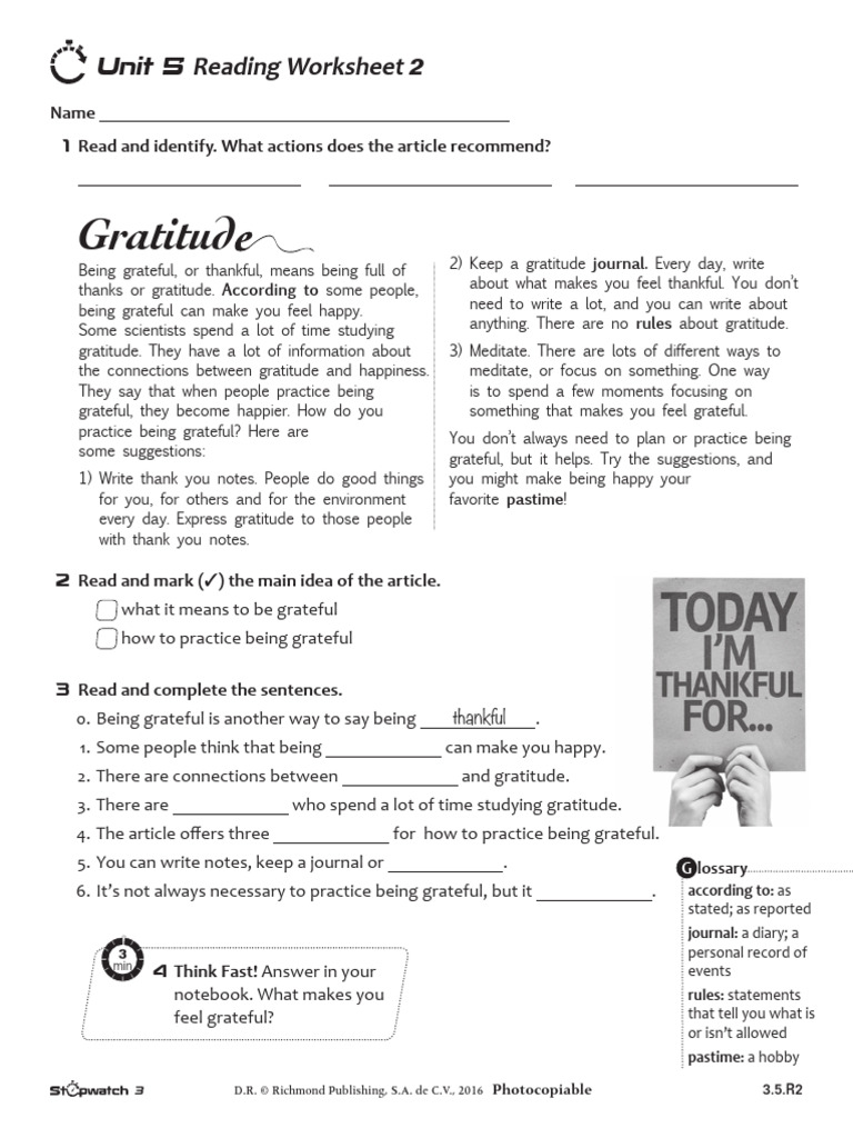 Stopwatch 3 Unit 5 Reading 2 (3.5.R2) | PDF