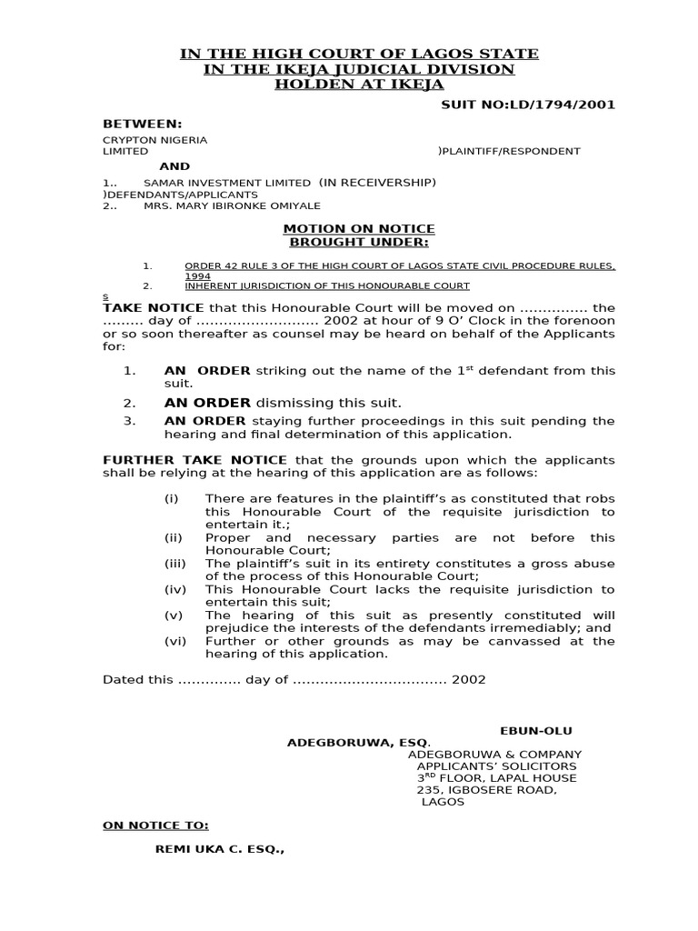 Crypton v. Samar | PDF