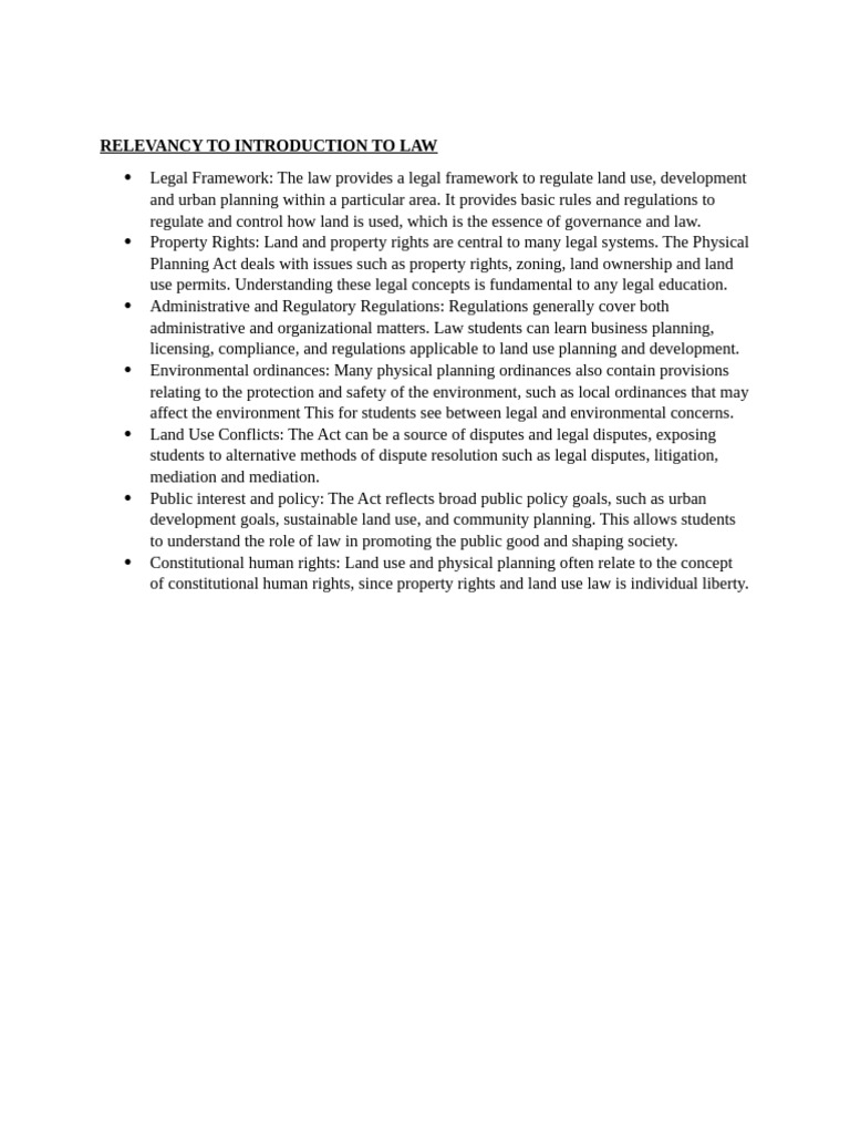 Relevancy To Introduction To Law | PDF