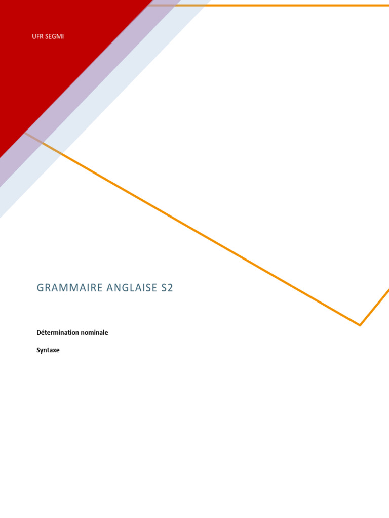 Grammar Booklet S2 | PDF