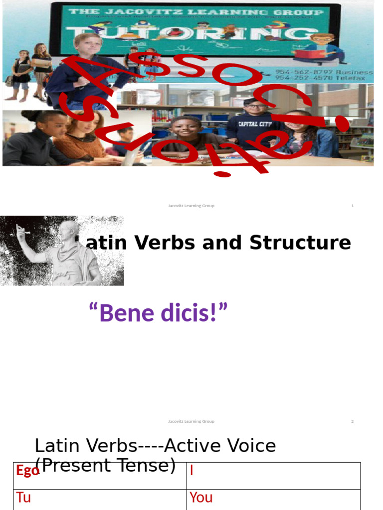 Latin Verbs and Structure Part 2 | PDF