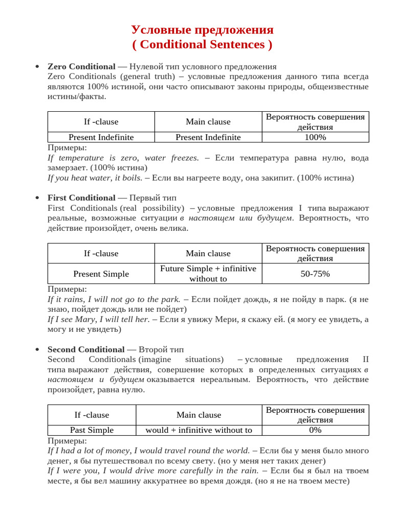 Conditional Sentences | PDF