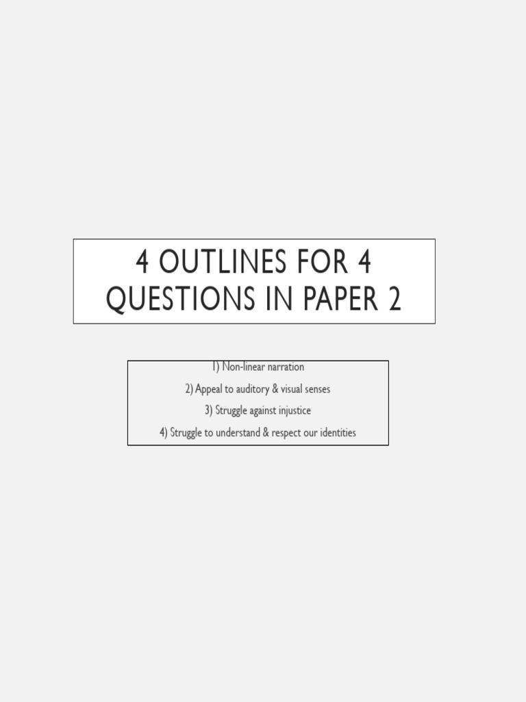 2.4 Outlines For Paper 2 | PDF