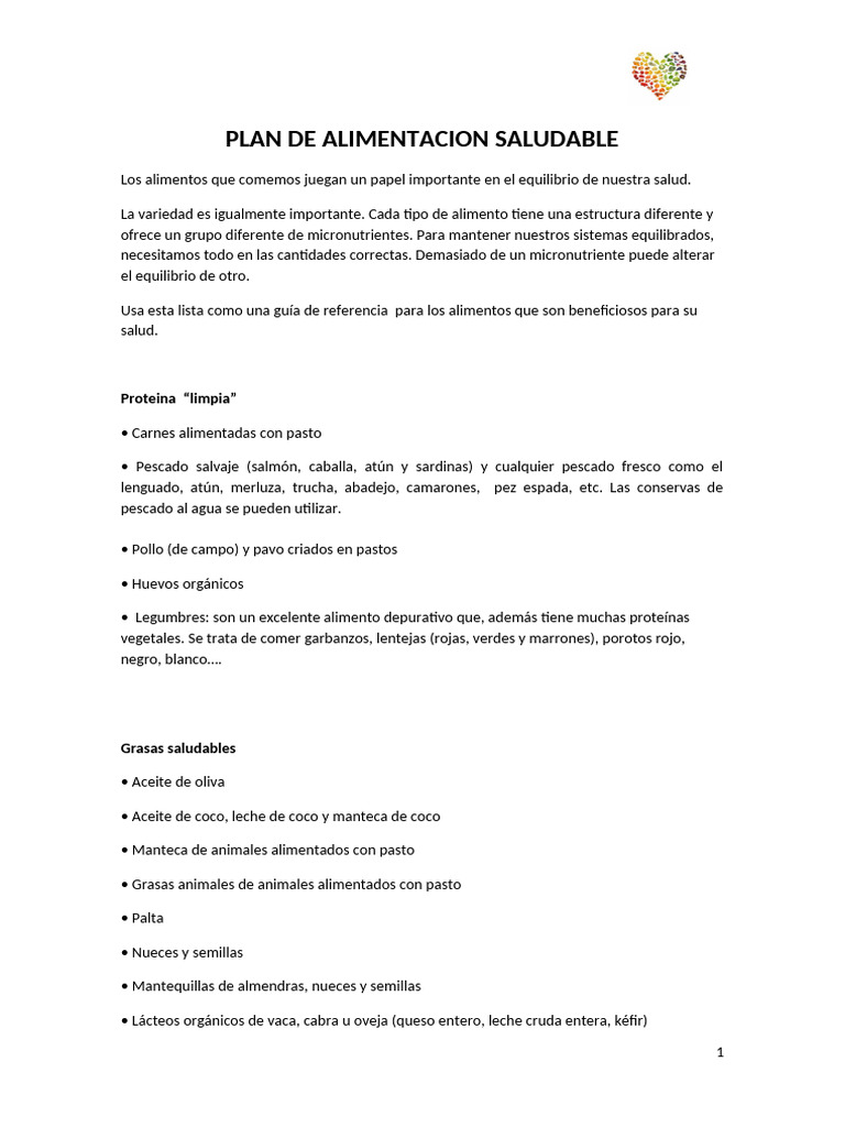 Programa de Alimentacion Saludable | PDF