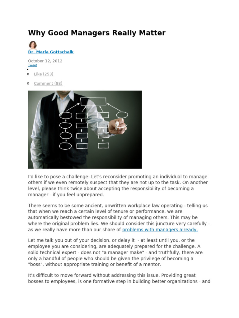 Why Good Managers Really Matter Pdf