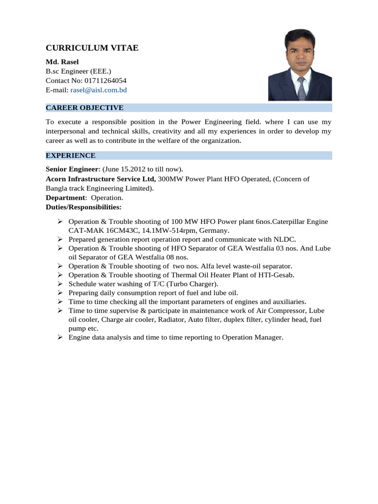 Rasel CV Learner | PDF