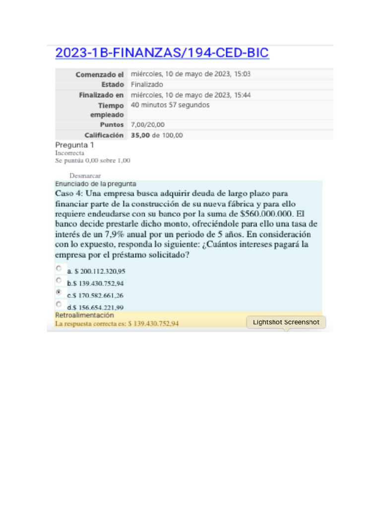 Examen de Finanzas 2023 (1) | PDF