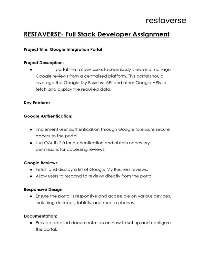 Tech Assignment - FSD (2nd Sep) (1) K | PDF