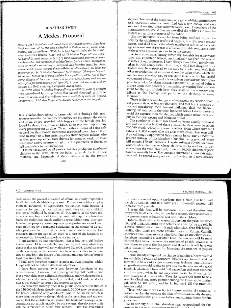 A Modest Proposal | PDF