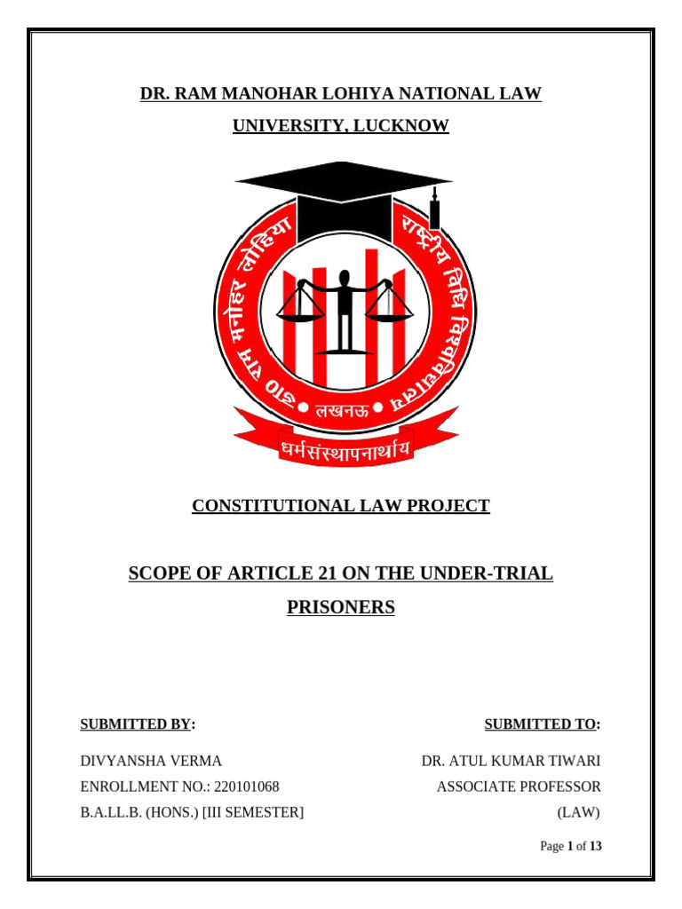 CONSTITUTIONAL LAW PROJECT | PDF