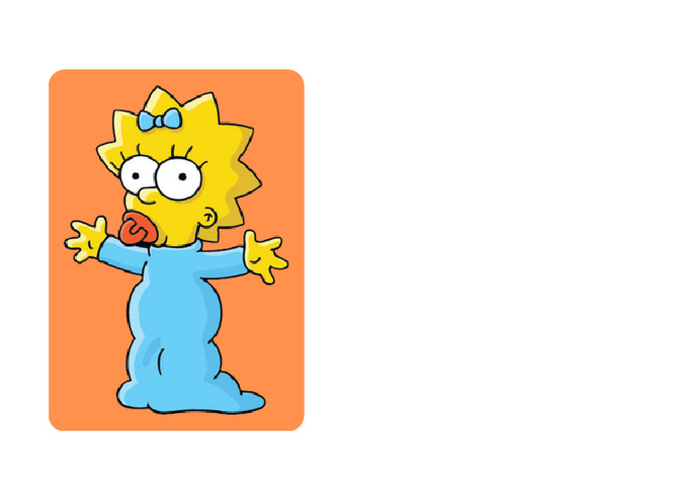 MAGGIE SIMPSON FLASHCARD | PDF