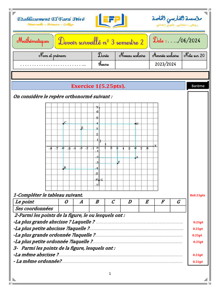 Devoir Surveillé 3 1ac Pdf