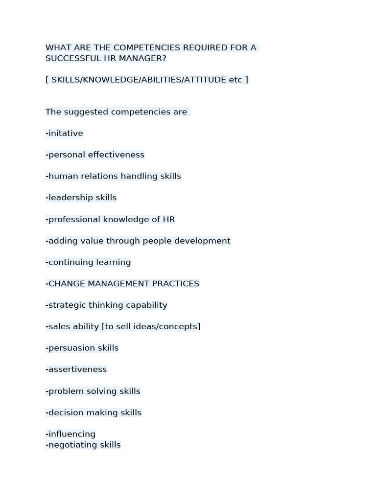 WHAT ARE THE COMPETENCIES REQUIRED FOR A | PDF