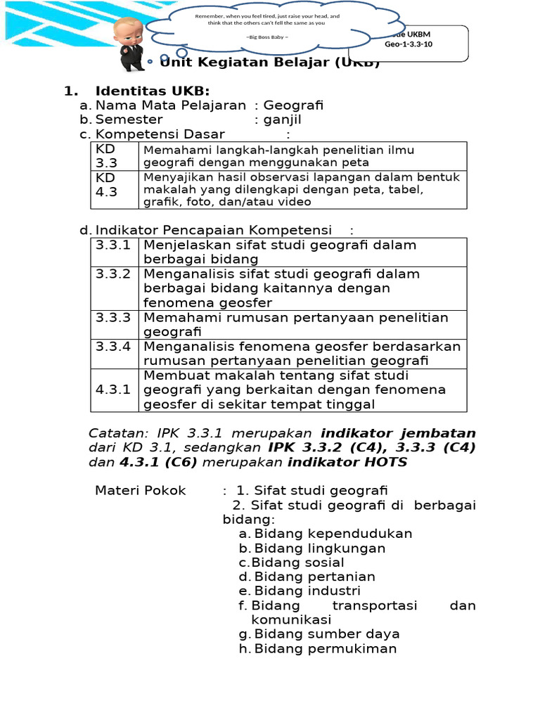 UKB 10 Penelitian Geografi 1 | PDF