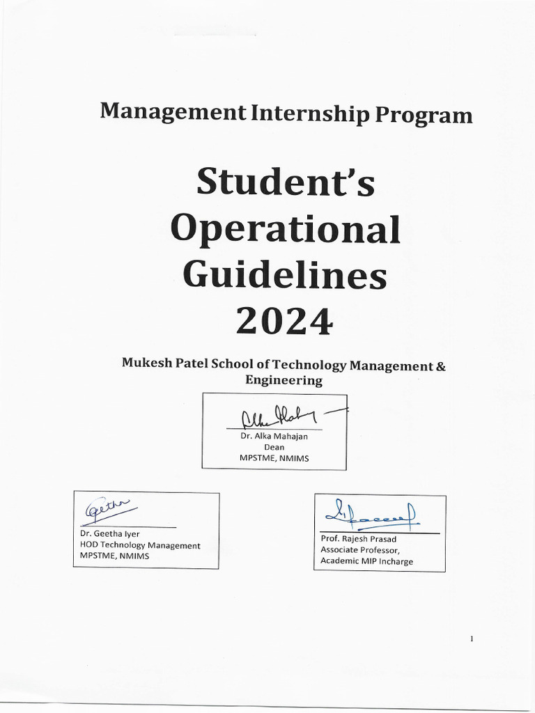 MIP Guidelines Batch 2025 | PDF