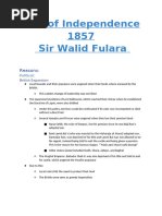 War of Independence 1857 Pakistan Studies Notes | PDF