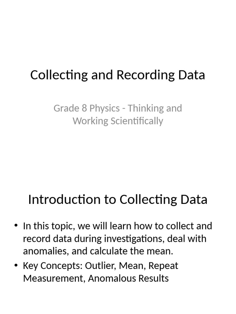 Collecting and Recording Data Presentation | PDF