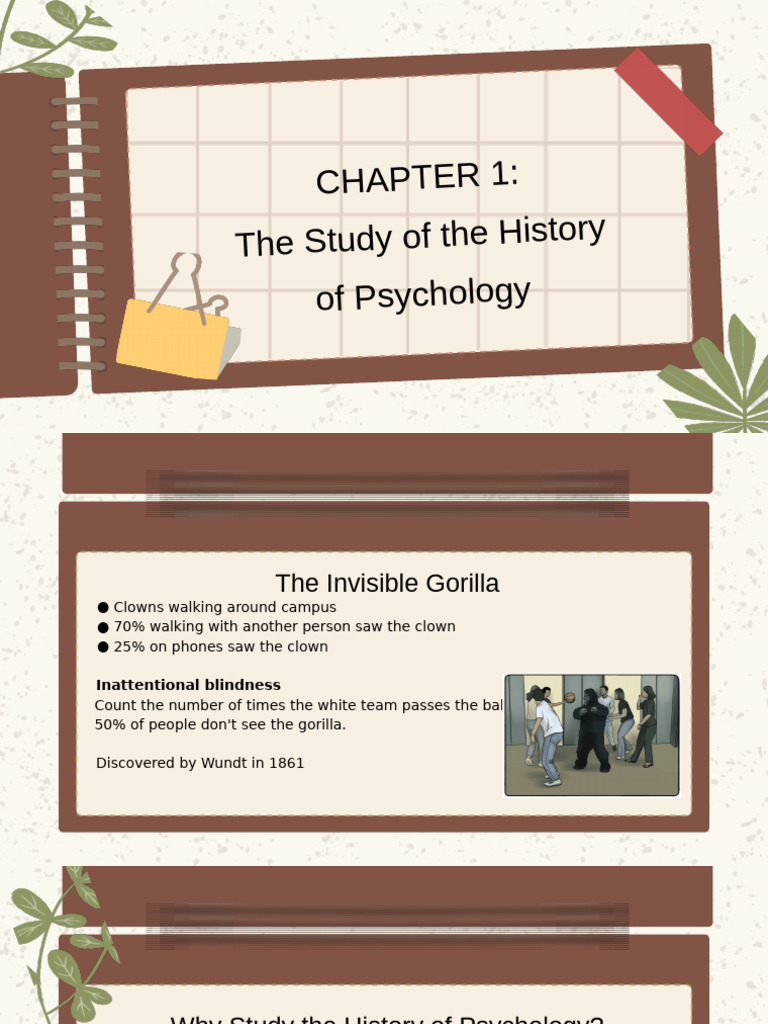 CHAPTER 1 The Study of The History of Psychology | PDF
