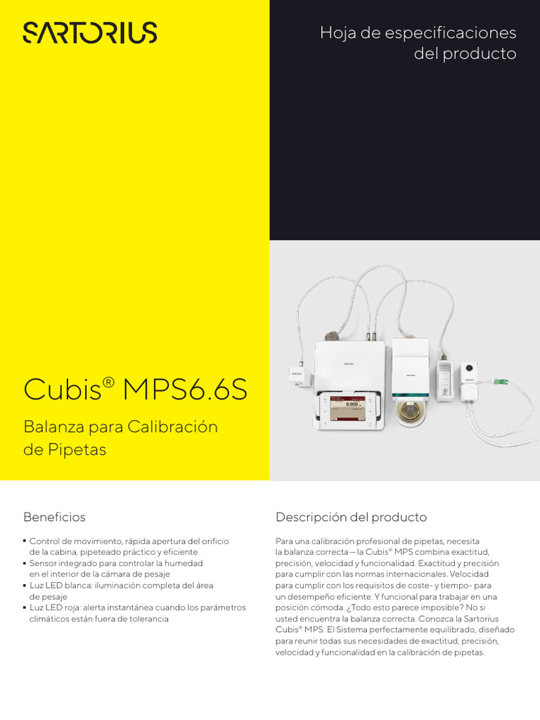 Cubis-MPS6-6S-Datasheet-es-L-Sartorius | PDF